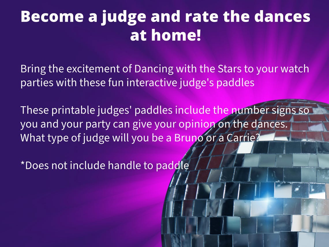 Dancing With the Stars Judges' Paddles: Interactive Score Cards ...