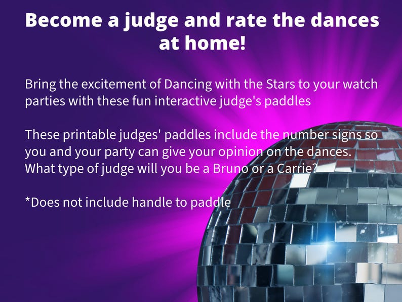 Dancing With the Stars Judges' Paddles: Interactive Score Cards ...