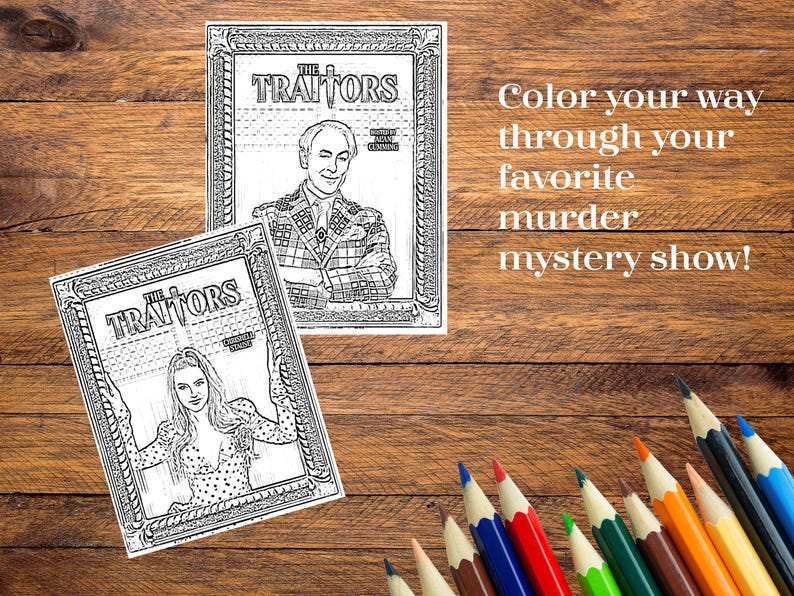 The Traitors Season 3 Coloring Pages | Digital Download | Contestants ...