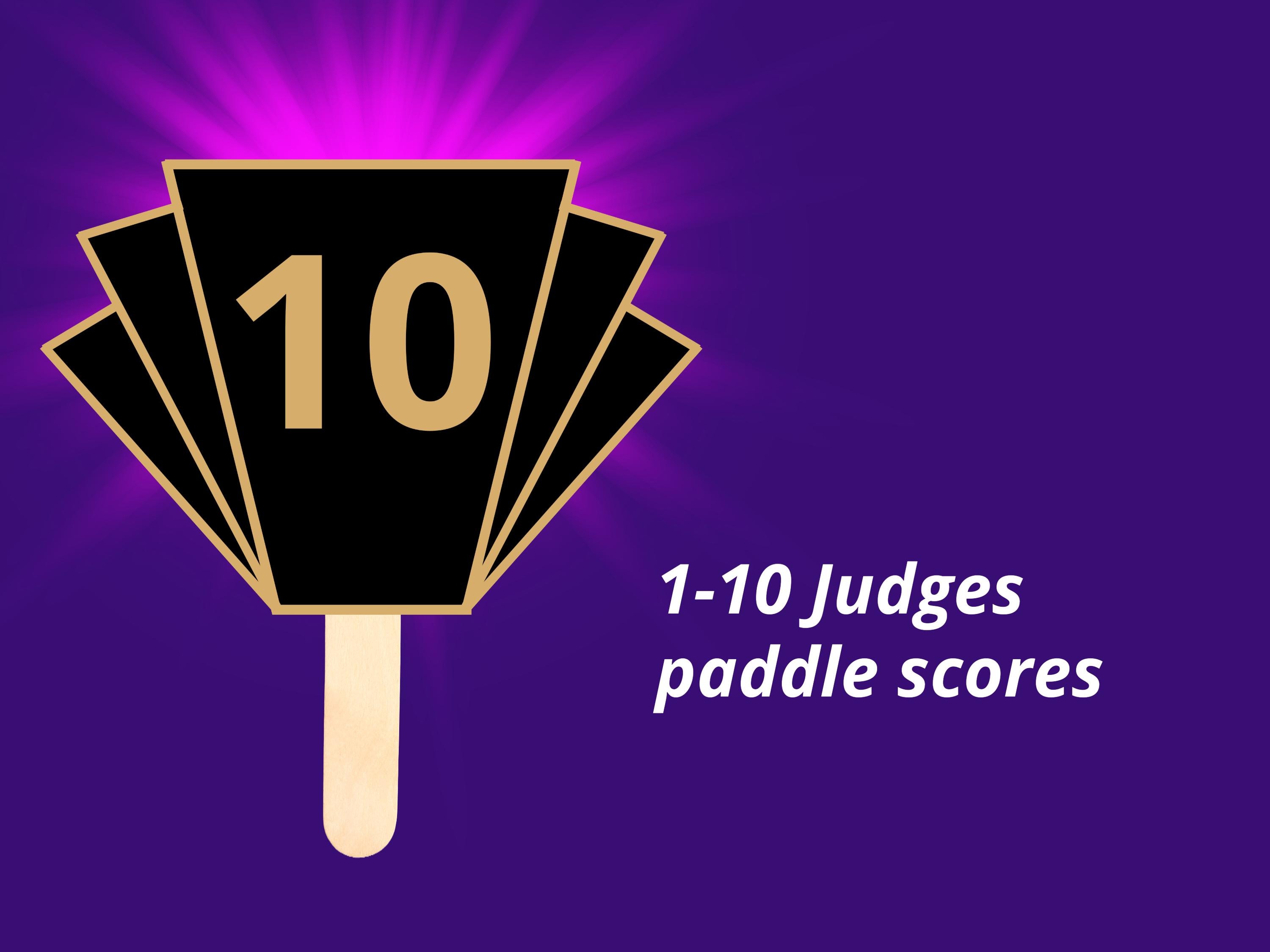 Dancing With the Stars Judges' Paddles: Interactive Score Cards (printable) - Etsy