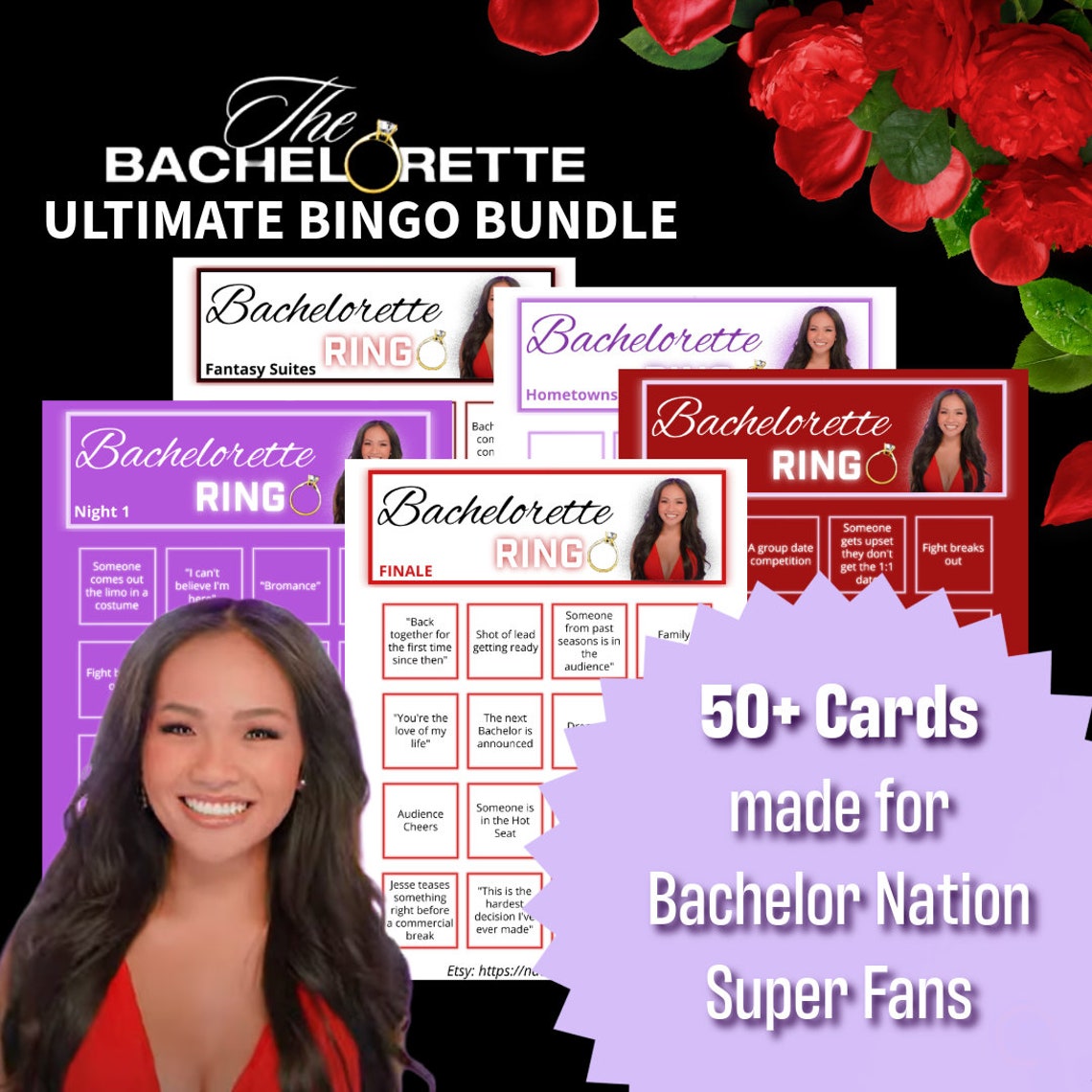 The Bachelorette Bingo Bundle Season 21 Bachelor Nation Jen Tran ...