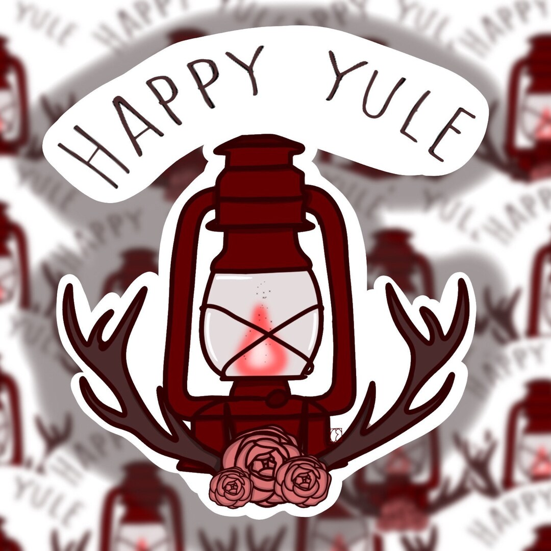 Happy Yule Christmas Pagan Holiday Sticker - Etsy