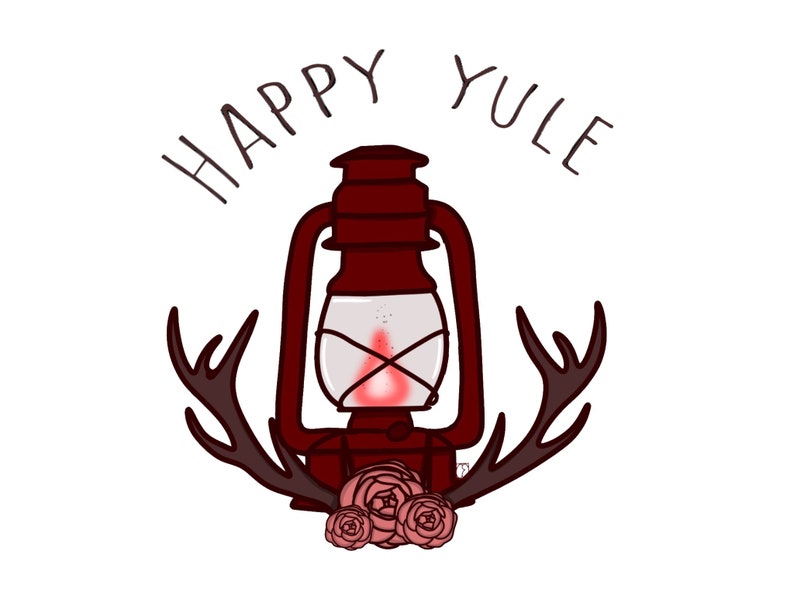 Happy Yule Christmas Pagan Holiday Sticker | Etsy