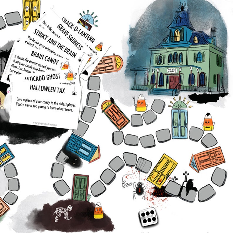 Halloween Game Trick-or-treat | Printable Board Game | Trick or Treat ...