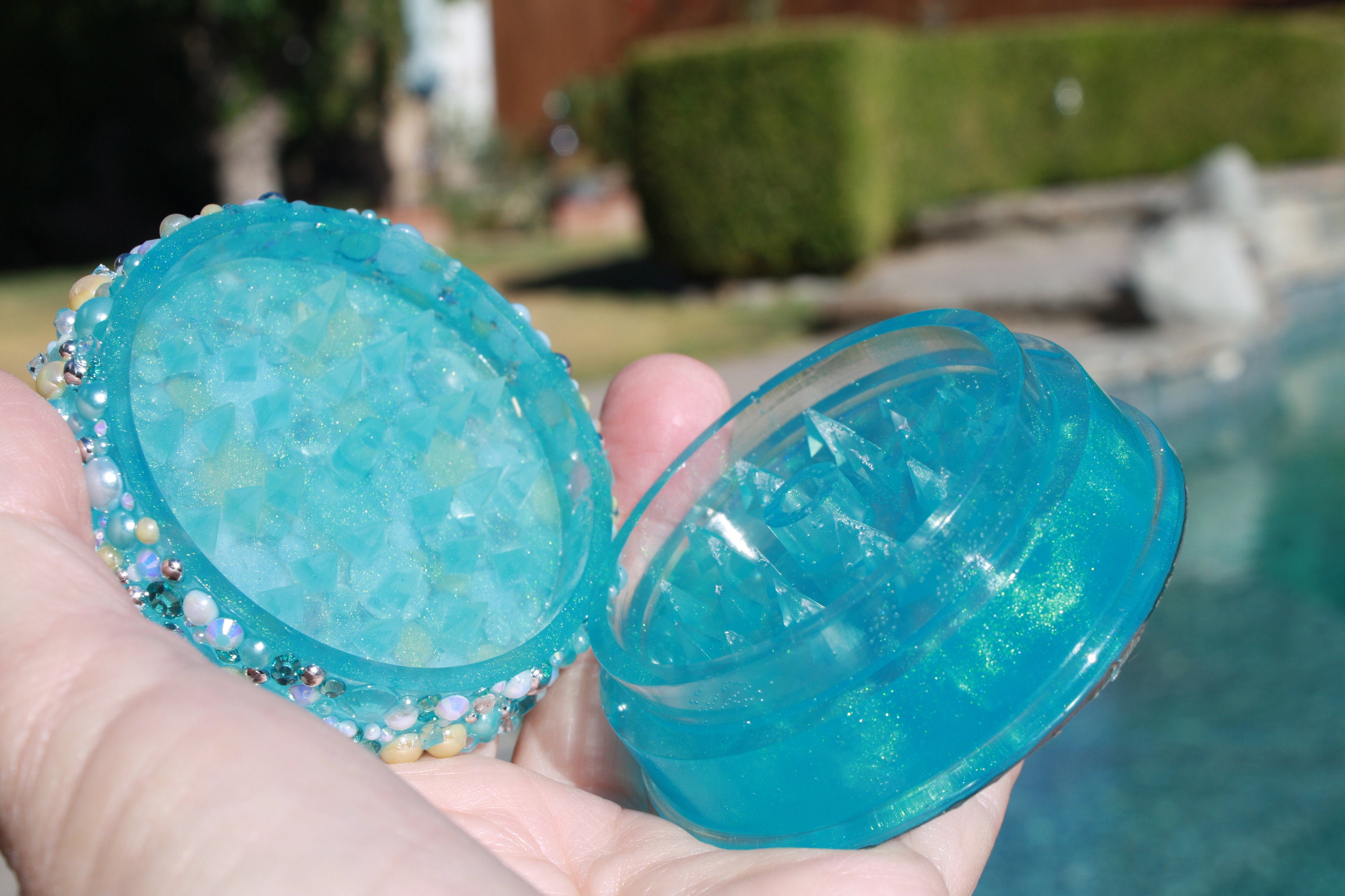 Grinder and Stash Jar Set Bling Sparkle Tea Tea Lover - Etsy