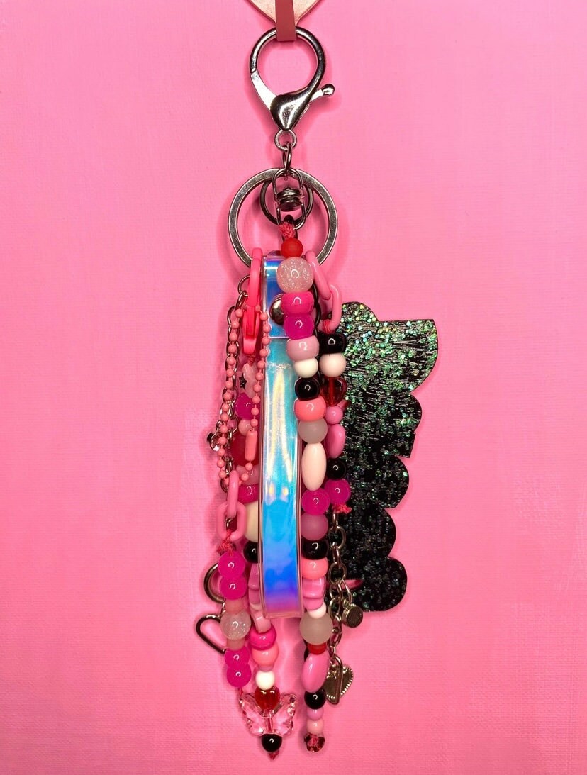 CLUTTERED Keychain Daddys Girl Kinky Bag Charm - Etsy