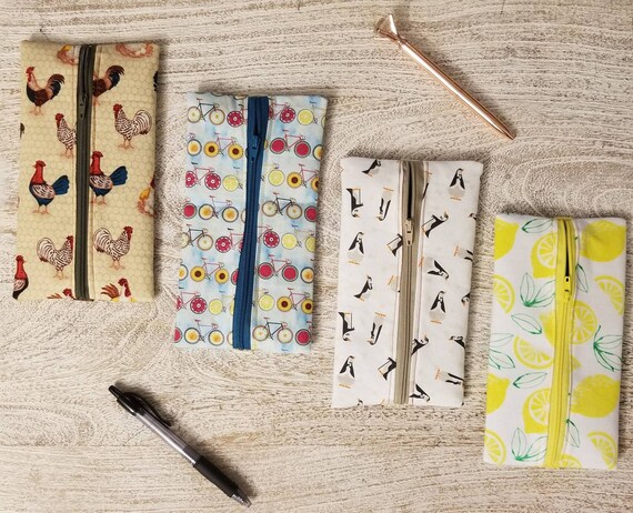 Journal Pen Pouch Book Cover Pen Pouch Fabric Pencil Pouch | Etsy