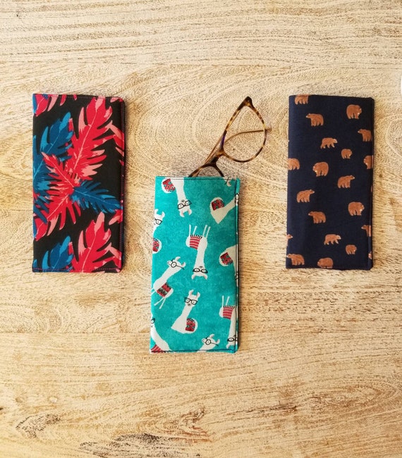 Soft Eyeglass Pouch 3 Padded Fabric Eyeglass Sleeve Soft | Etsy
