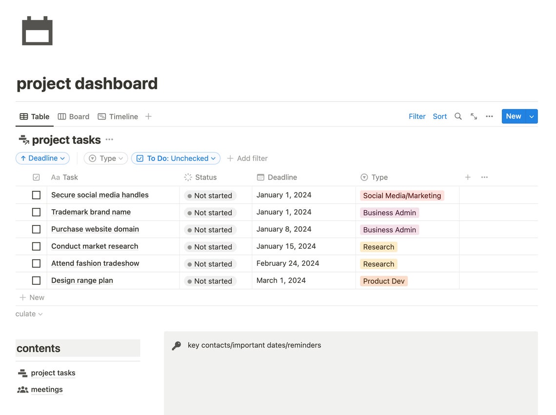 Clothing Brand Starter Pack | Notion Template + 20 Links to Fabric ...