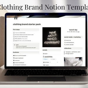 Clothing Brand Starter Pack | Notion Template + 20 Links to Fabric ...