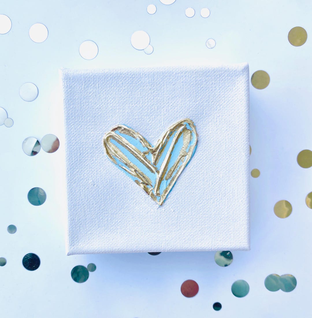 BABY BLUE HEART Painting | Small Blue Heart Design | Nursery Décor ...
