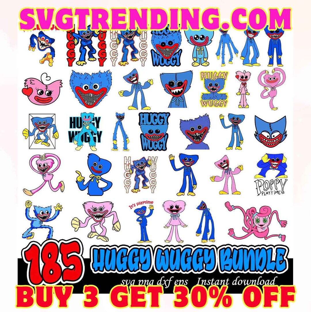 Gaming Svg Bundle, Huggy Wuggy Svg, Kissy Missy Fnf Poppy Playtime Svg ...