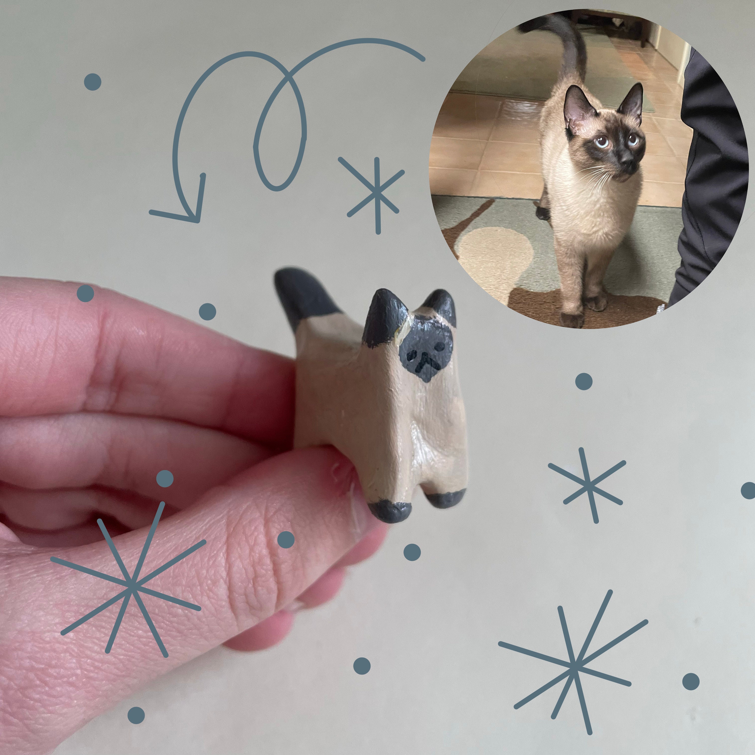 Custom Cat Desk Friend | Clay Cat | Clay Desk Friends | Perfect Cat ...