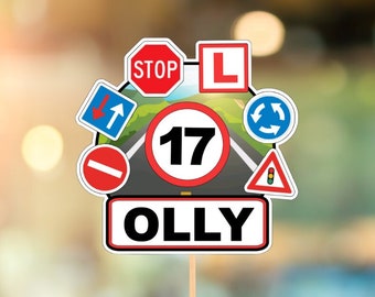 Personalised Learner Driver Cake Topper New Driver Cake Topper L Plate ...