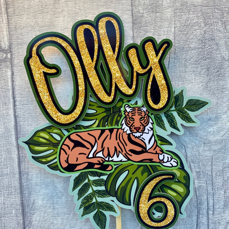 Tiger Cake Topper - Etsy UK
