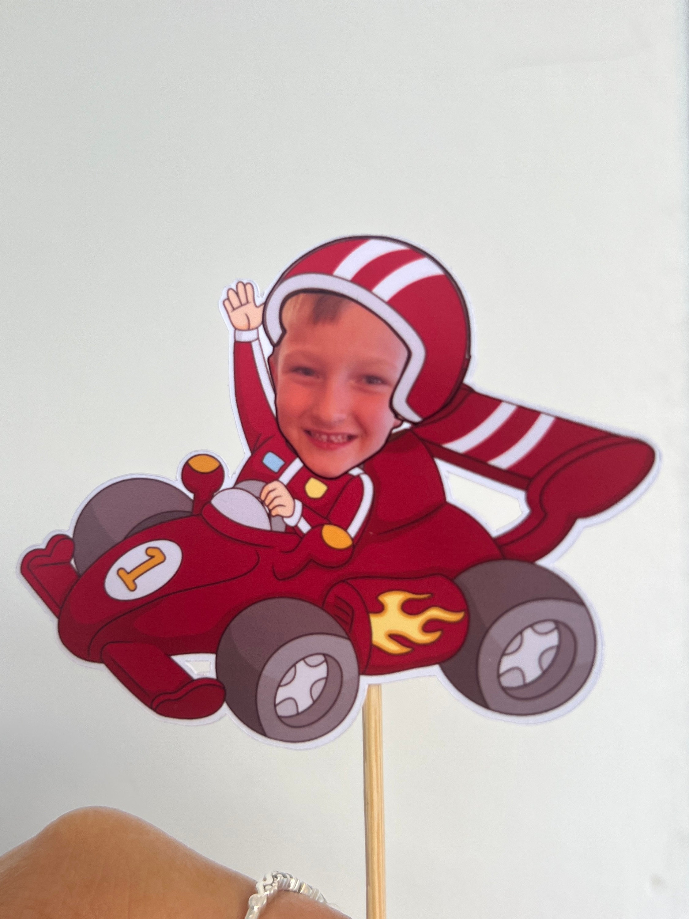 Digital Download **. Racing Driver Head Photo Birthday Cupcake Toppers ...