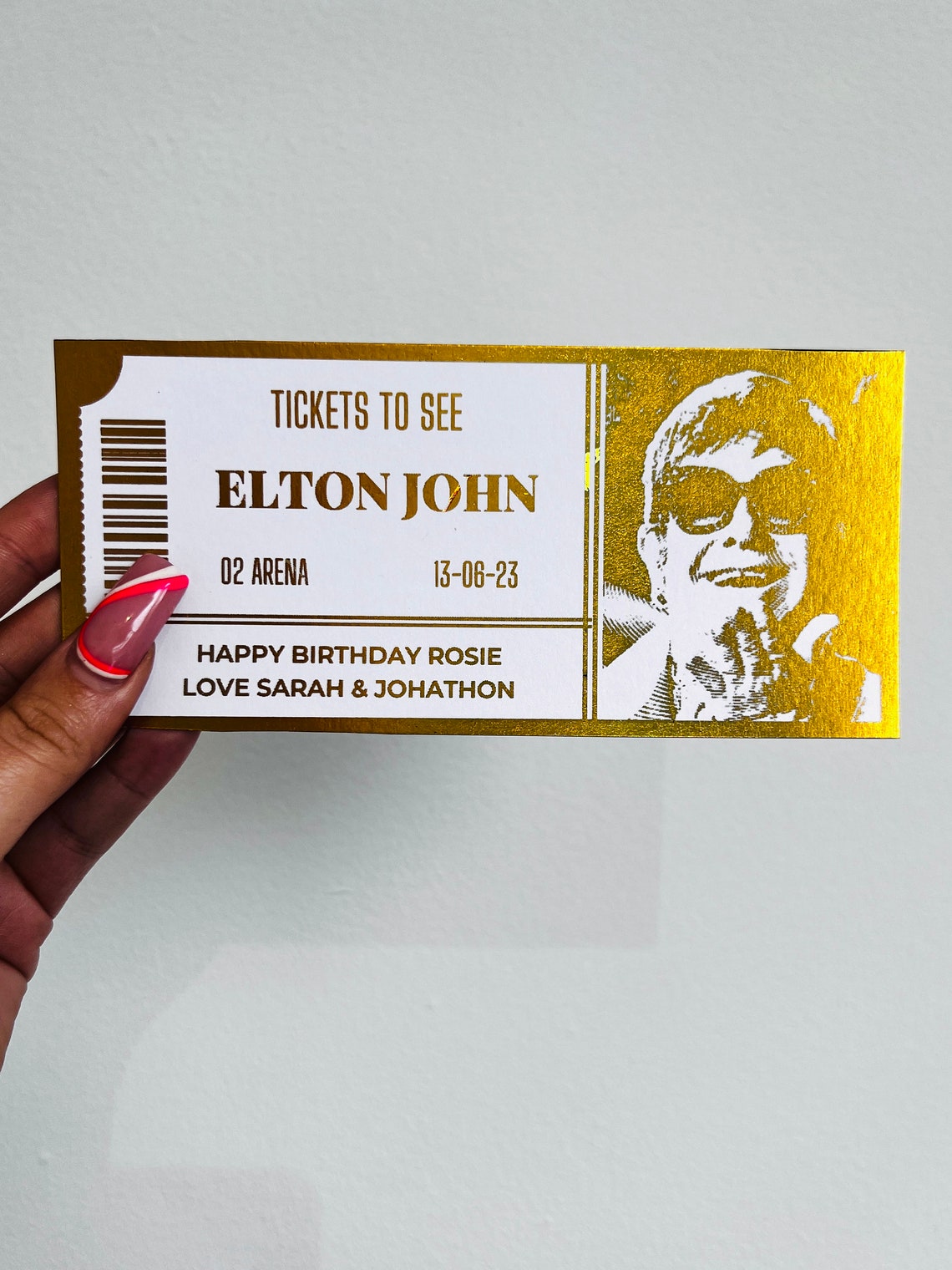 Personalised Foiled Golden Ticket Custom Event Ticket - Etsy UK