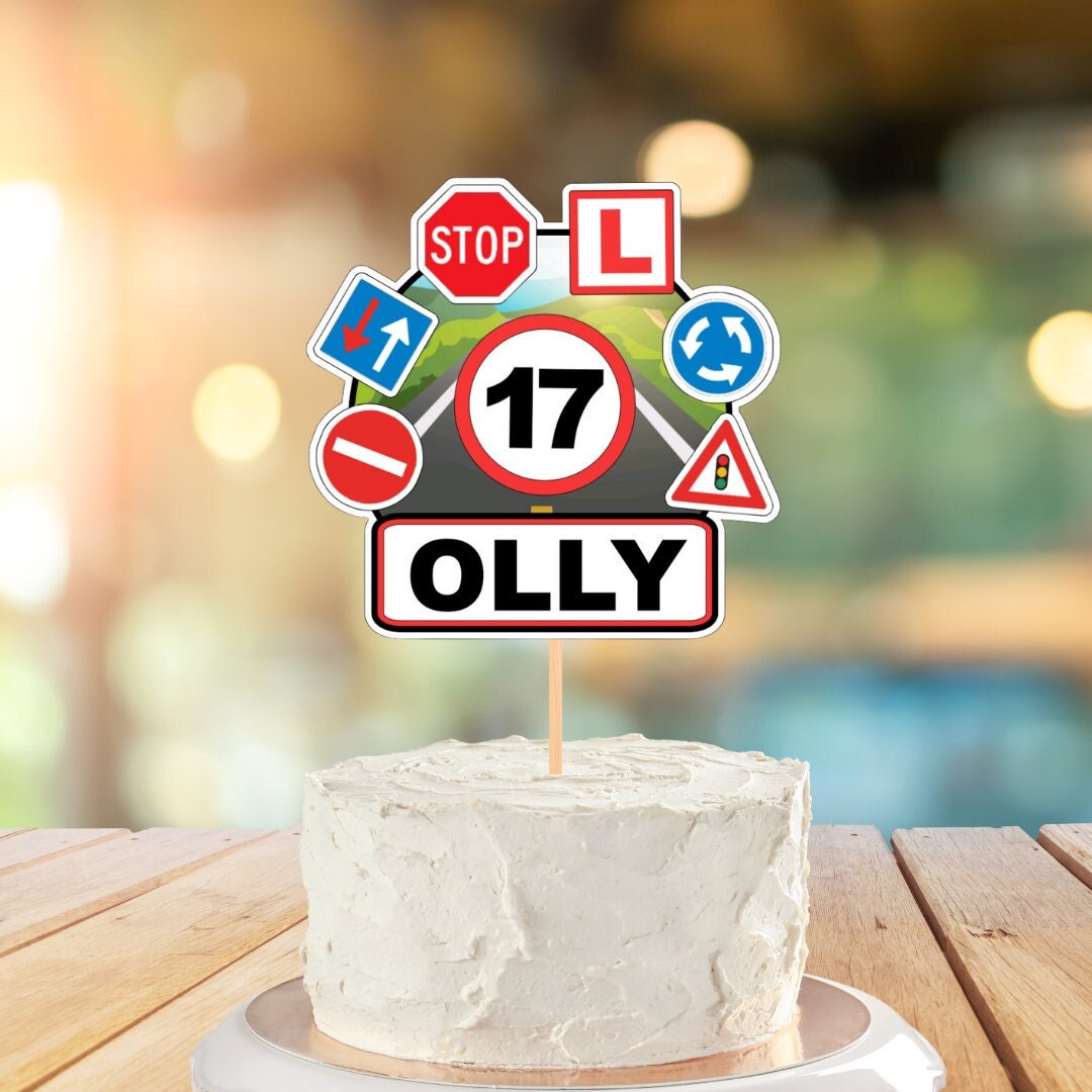Personalised Learner Driver Cake Topper New Driver Cake Topper L Plate ...