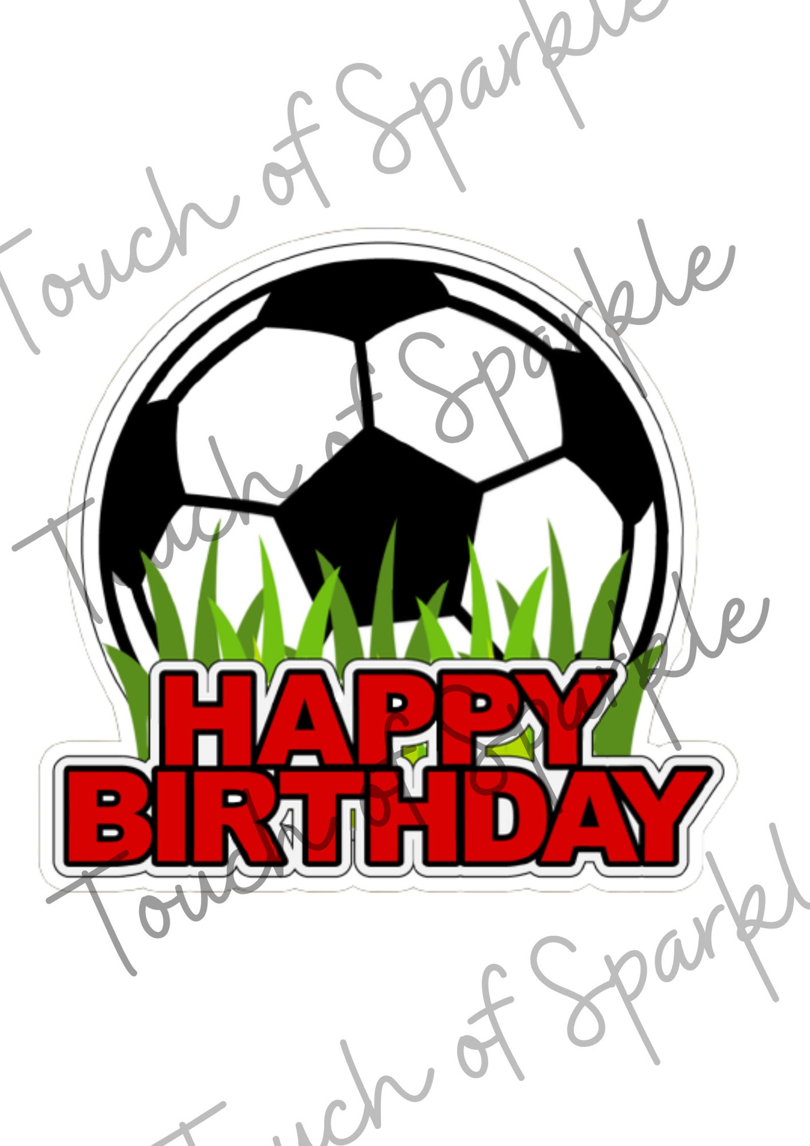DIGITAL DOWNLOAD ** Football, Cake Topper Decoration, Team Boys for Him ...