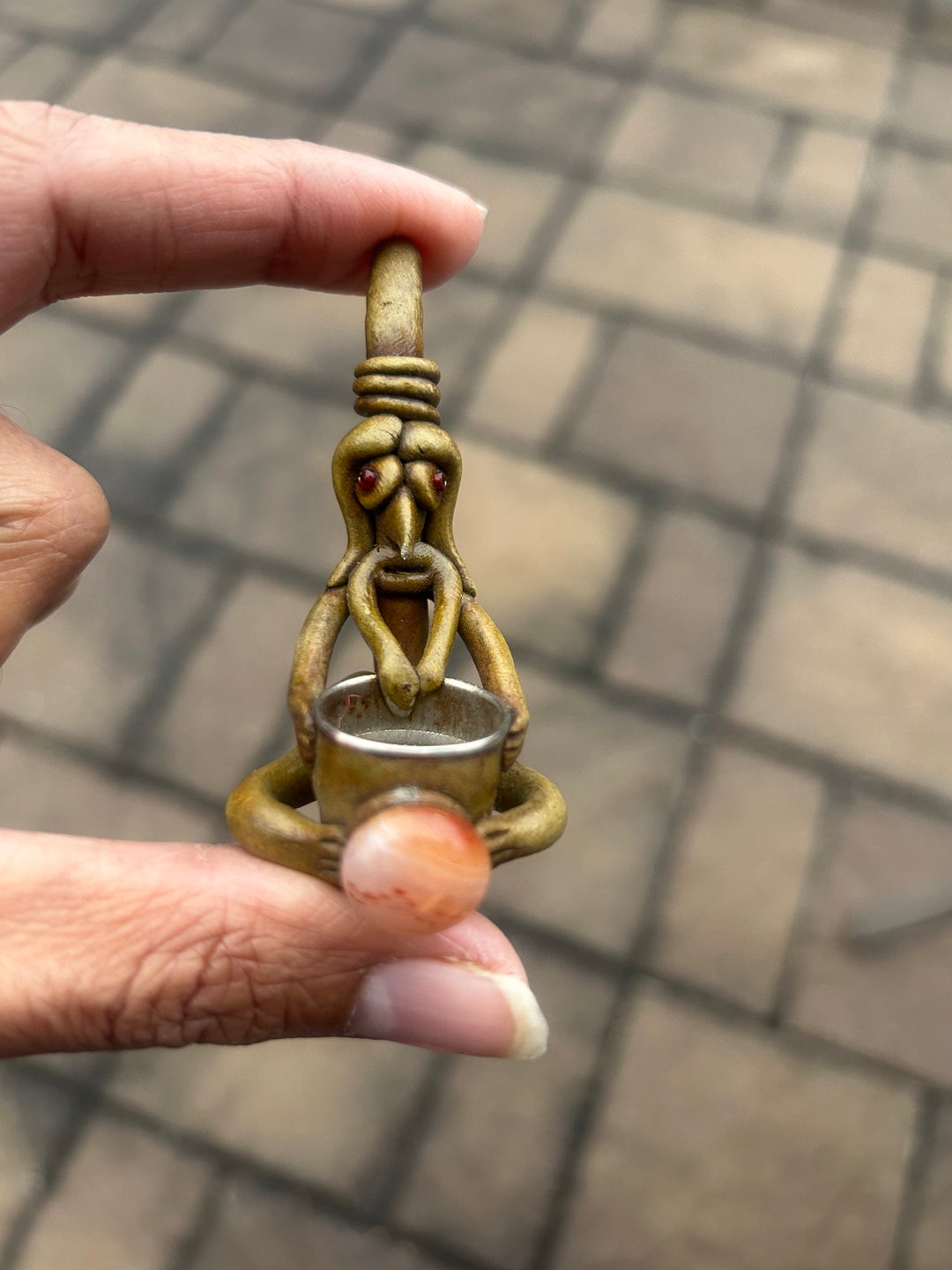 Peruvian Natural Carnelian Stone Smoking Pipe, Handmade Stone Pipes ...