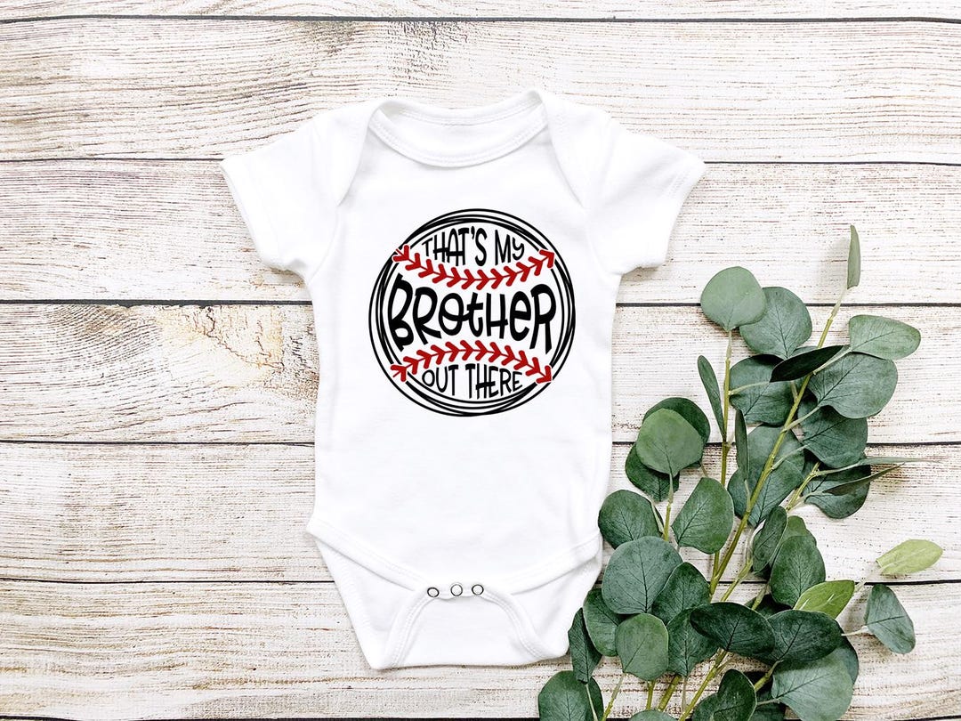 That's My Brother Baseball Onesie | Custom Number Sibling Outfit - Etsy