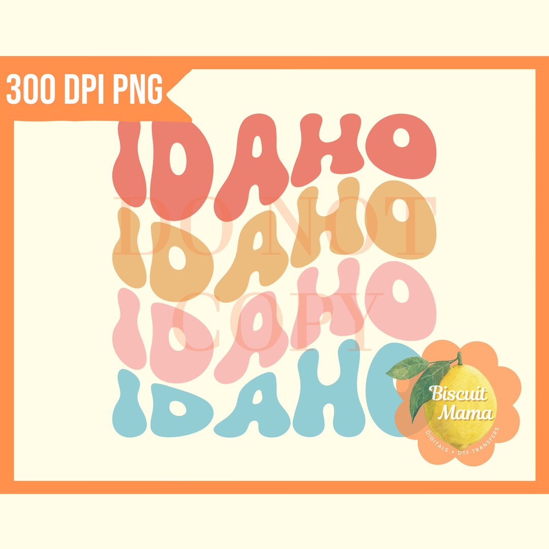 Idaho Wavy Font PNG, Idaho Native (digital Download) - Etsy