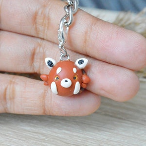 Cute Handmade Red Panda Key Ring Made From Polymer Clay - Etsy