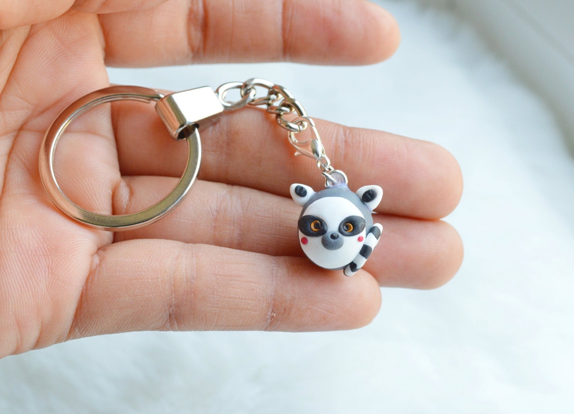 Lemur Key Ring Cute Animal Key Ring Accessory for Bag Unisex - Etsy UK