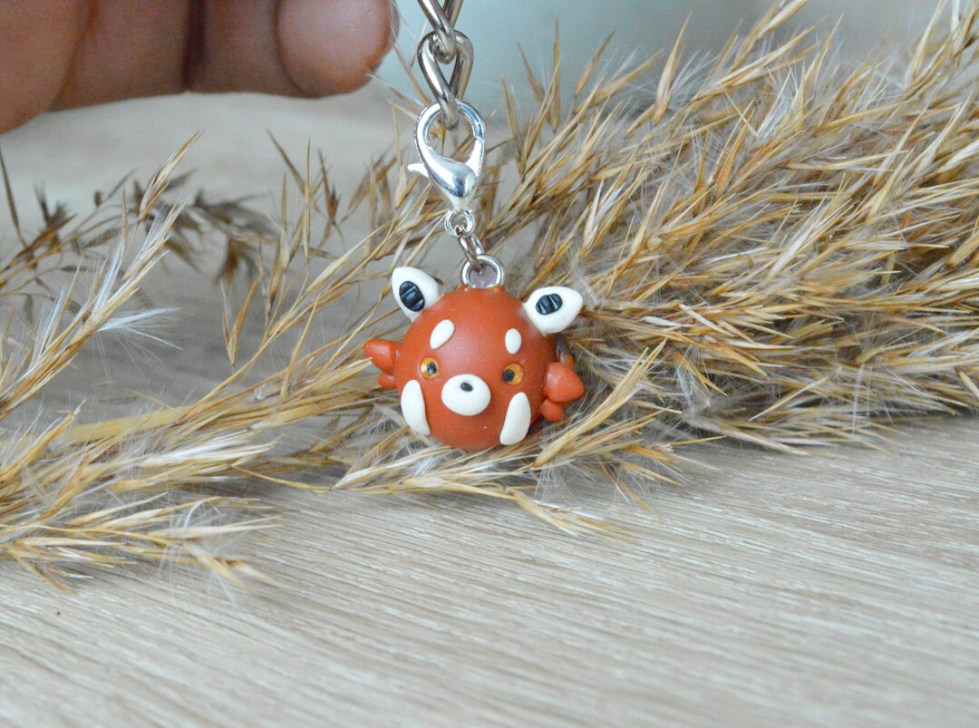 Cute Handmade Red Panda Key Ring Made From Polymer Clay - Etsy