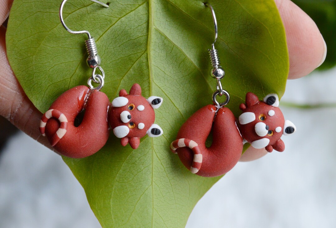 Red Panda Earrings / Handmade Jewelry / Personalized Gift / Panda ...