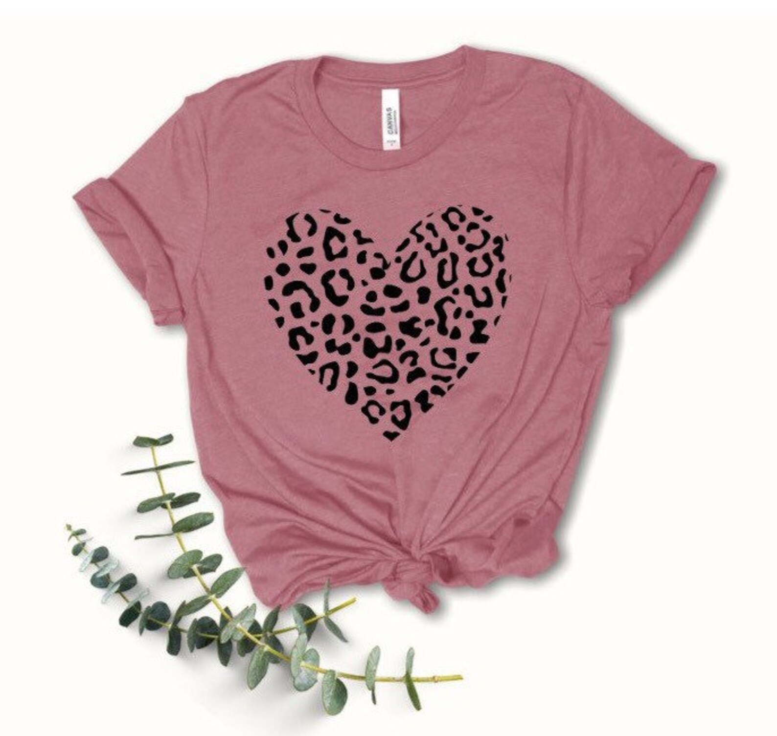 Leopard Heart Shirt | Leopard Shirt | Heart Shirt | Cute T-shirt ...