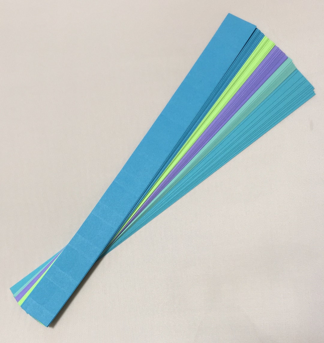 Paper Strips for Arts & Crafts. Peacock Mix of Colors. Size is - Etsy