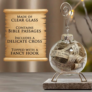 Ornament Made With Pages From a Bible, Handmade Bible Ornament With ...