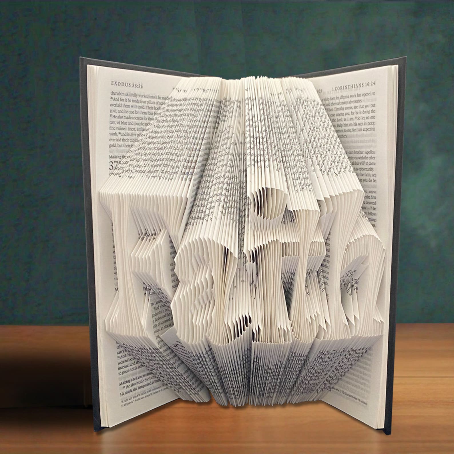 Faith Christian Bible Art Made With ESV Bible. Christian Gift, Holy ...