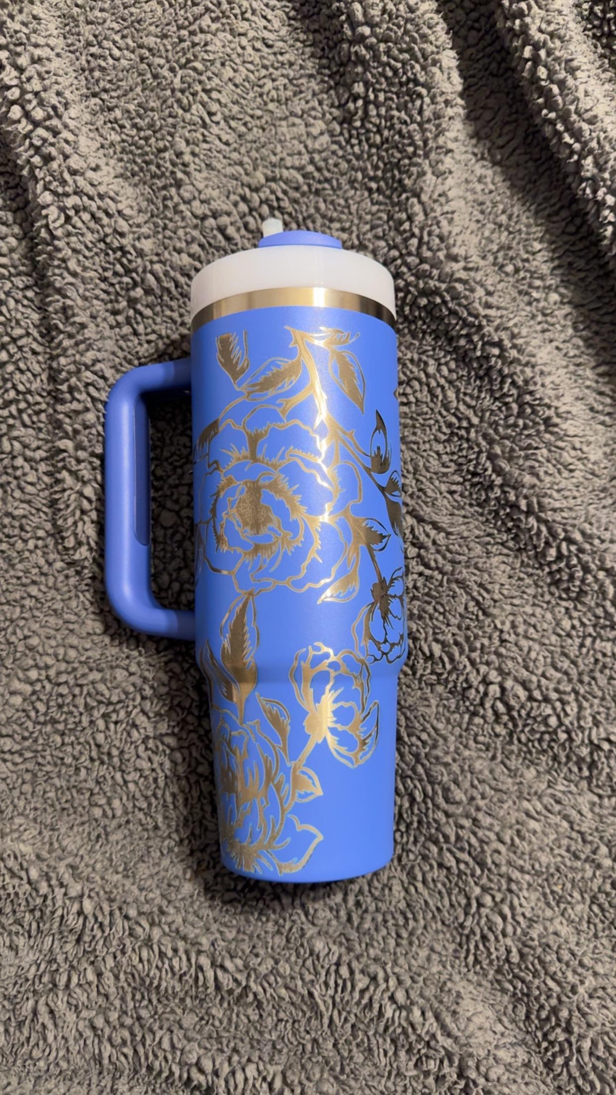 Laser Engraved 30oz Blue Stanley Tumbler - Etsy