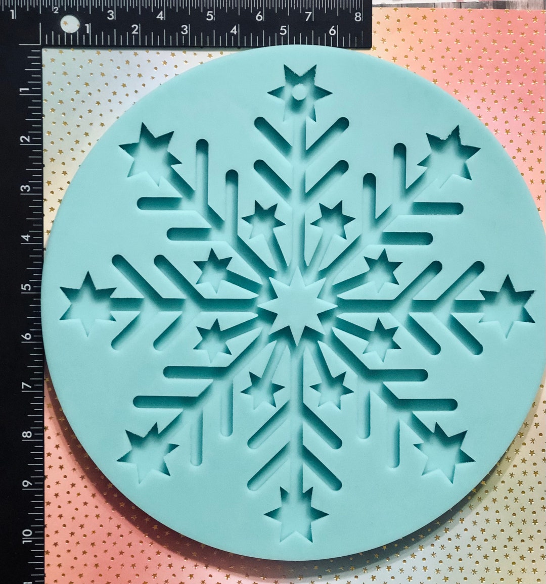 Giant Snowflake Silicone Mold - 9.75 Inches - DIY Ornaments, Diy ...