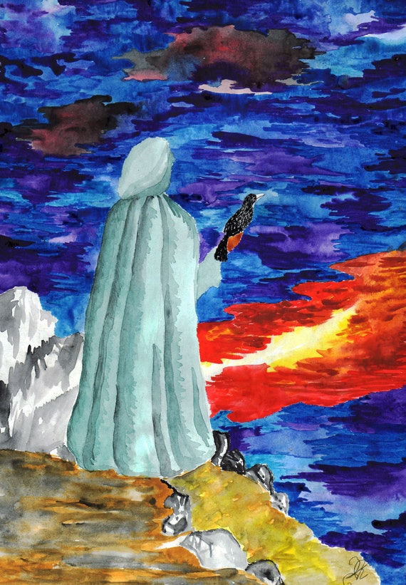 Wanderer. Watercolor painting. Digital file. JPG PDF PNG | Etsy