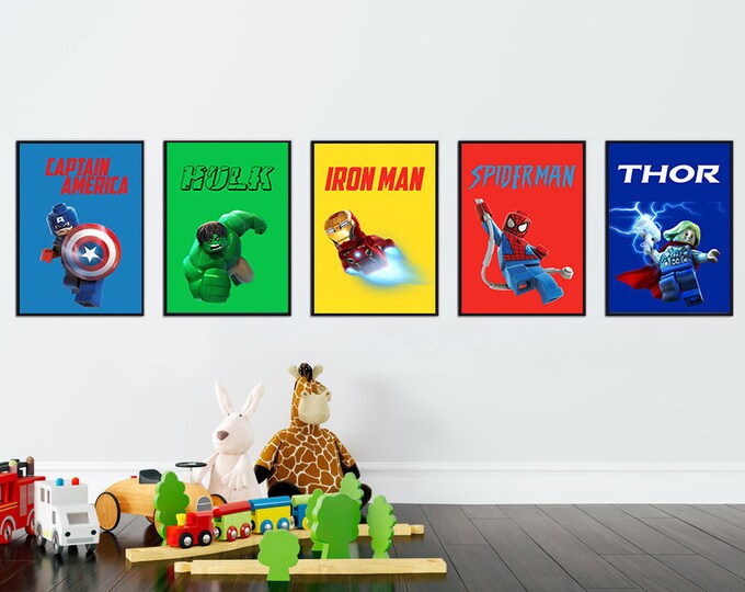 Superhero fashion nursery and gaming by UltimatePrintsDesign