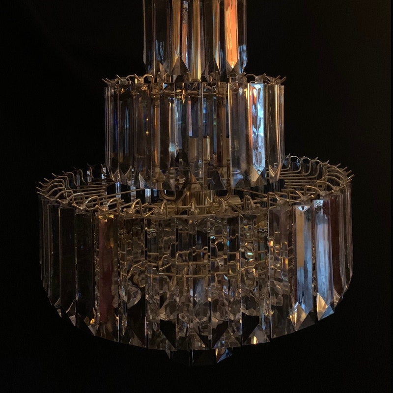 Vintage Lucite Chandelier - Etsy
