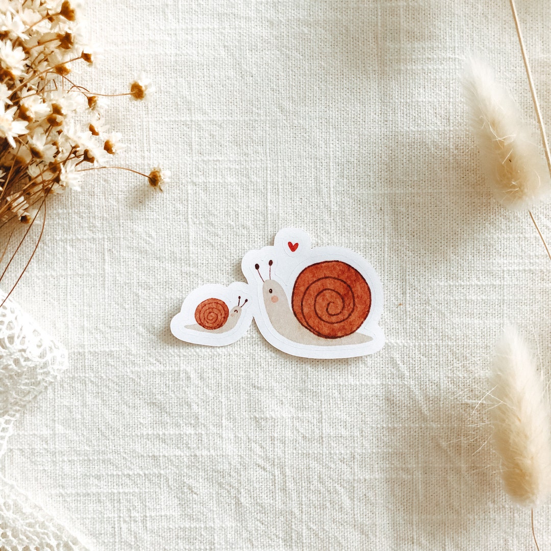 Die-cut Sticker cute Snails Aesthetic Stickers, Bullet Journal, Planner ...