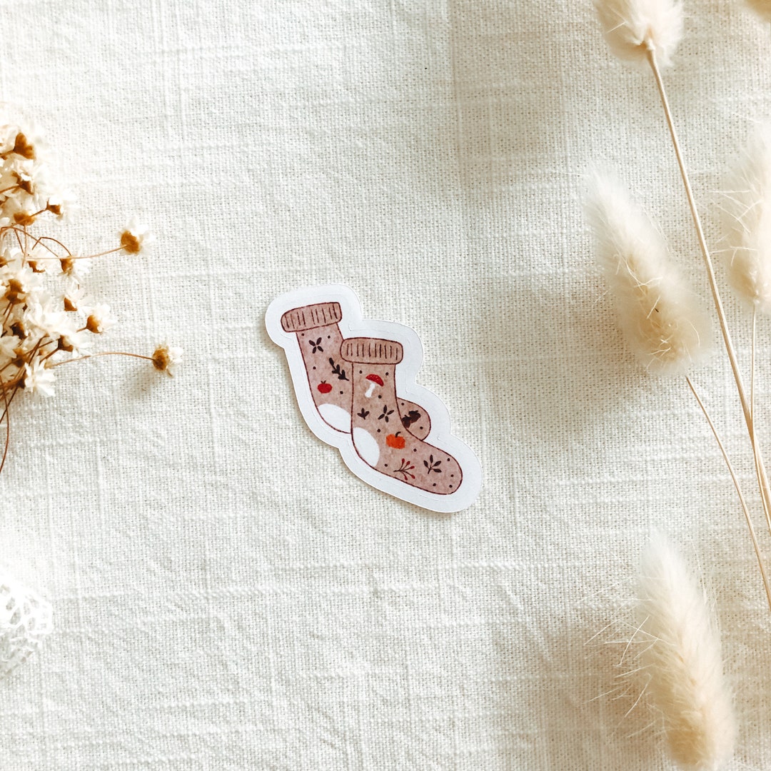 Die-cut Sticker cozy Socks Aesthetic Stickers, Bullet Journal, Planner ...