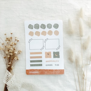 Journaling Set sage Green Aesthetic Stickers, Bullet Journal Stickers ...