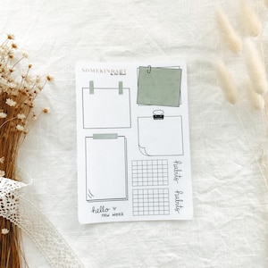 Journaling Set „sage Green“| Aesthetic Stickers, Bullet Journal ...