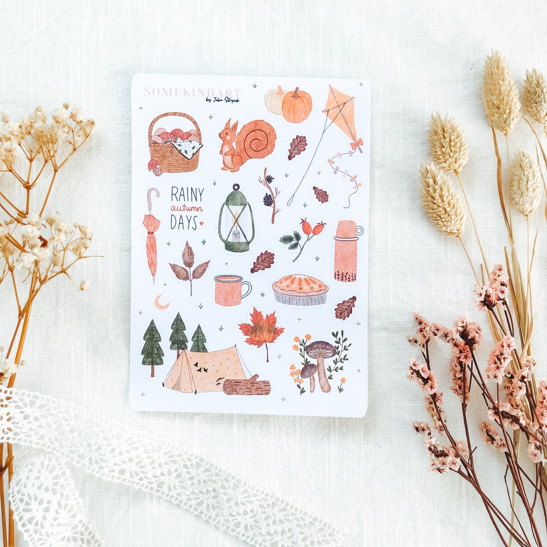 Sticker Sheet autumn Fun Aesthetic Stickers, Bullet Journal Stickers ...