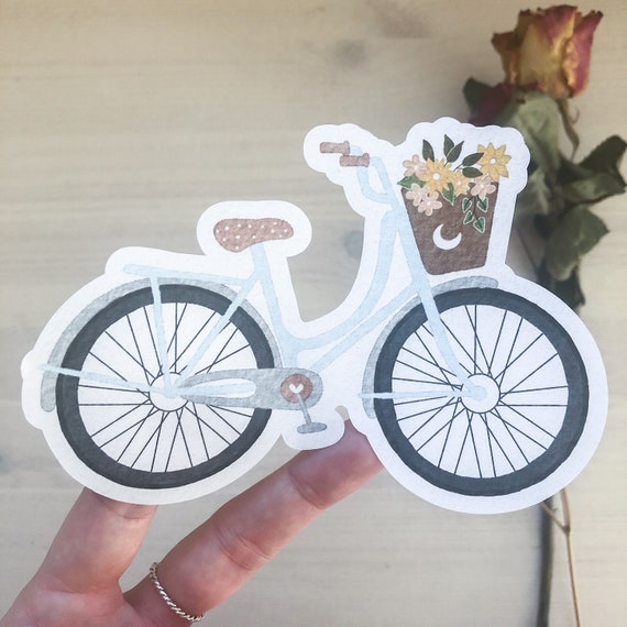 Die-cut Sticker happy Bike Aesthetic Stickers | Etsy