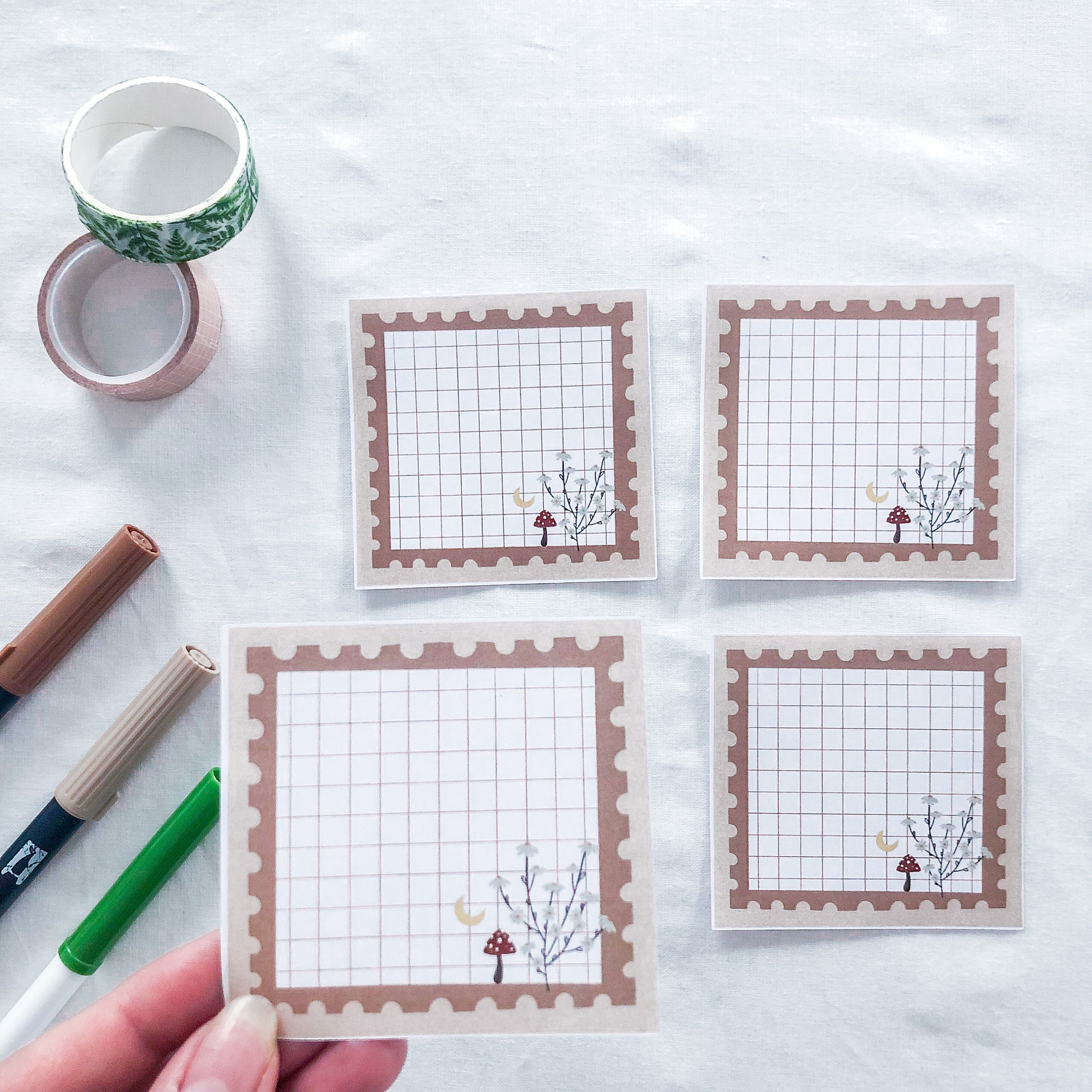 Sticker set notepads daisy Memo notes Notepad | Etsy