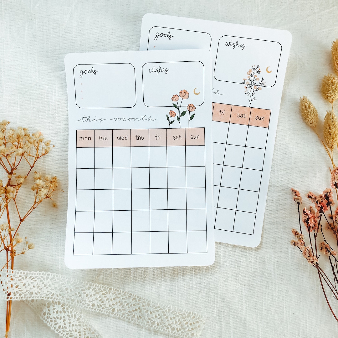 Big Journal Sticker Set aesthetic Flowers Bullet Journal Stickers ...