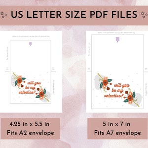 Last Minute Printable Valentine's Day Card - Instant Download PDF Card ...
