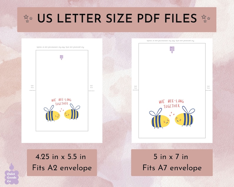 Printable Valentine's Day Card Instant Download PDF Card Last Minute ...