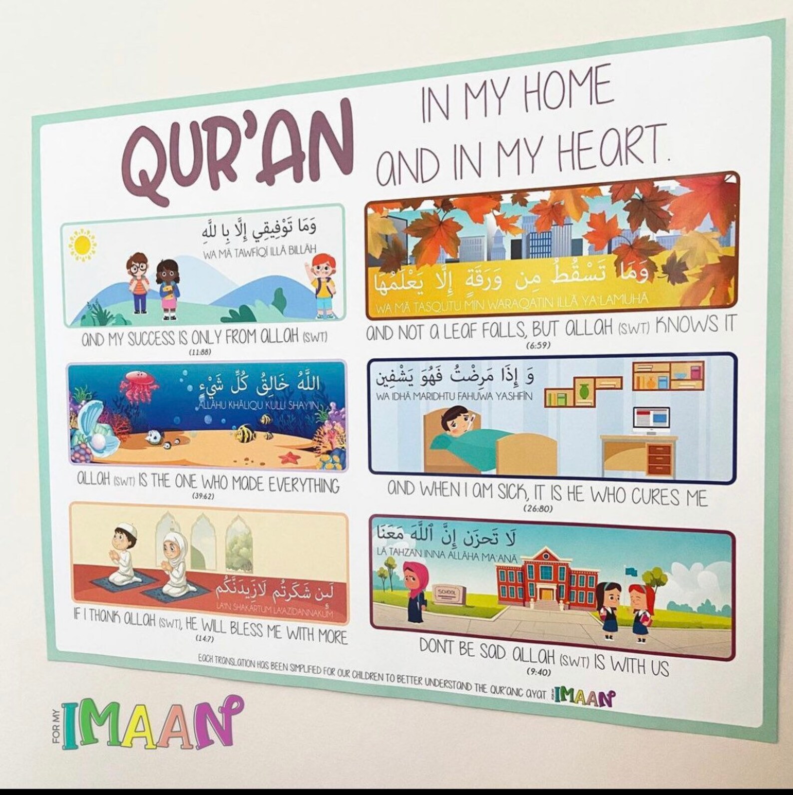 Quranic Posters Set of 2 Made by Imaan Now Available in - Etsy